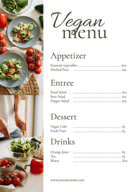Бесплатные шаблоны меню для кафе и столовой