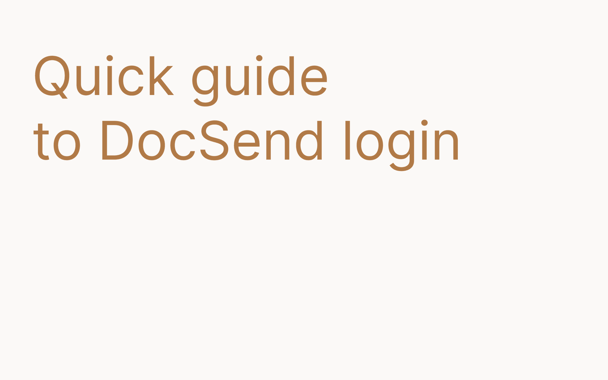 DocSend Login: Access Your Account